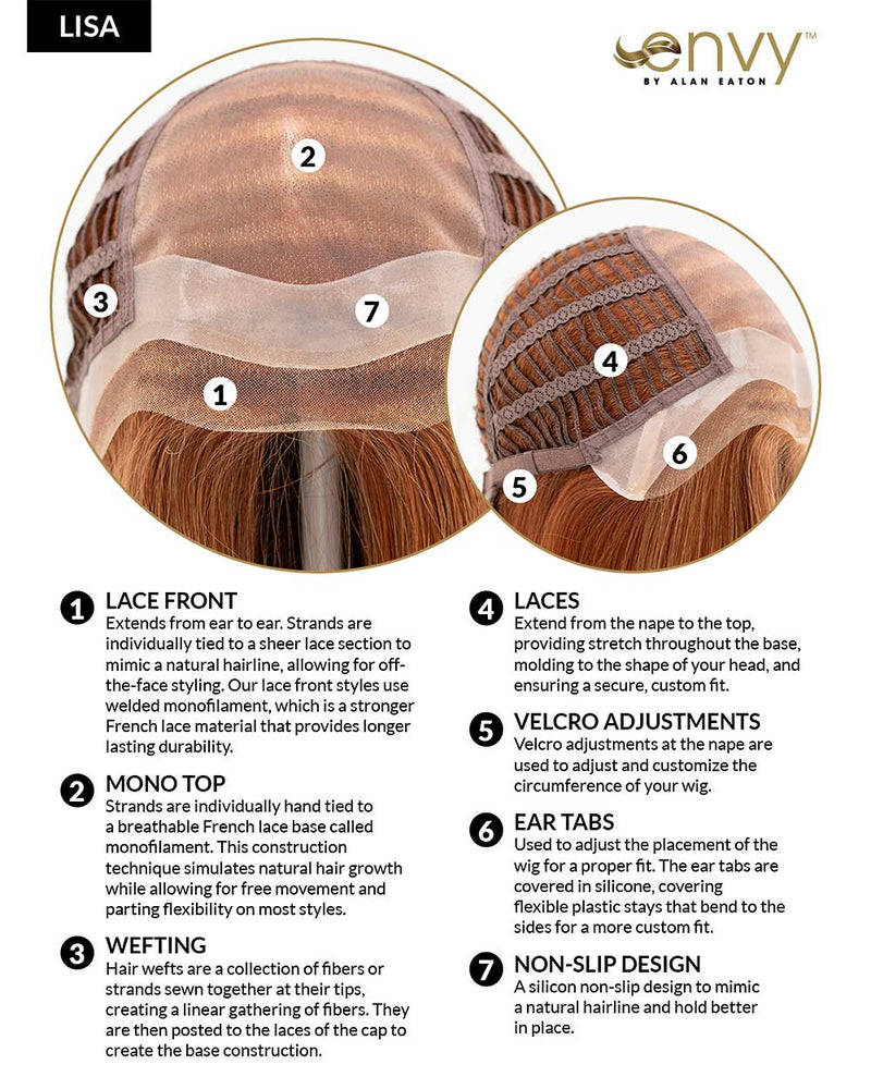 Lisa | Lace Front & Monofilament Top Human Hair Blend Wig by Envy ...