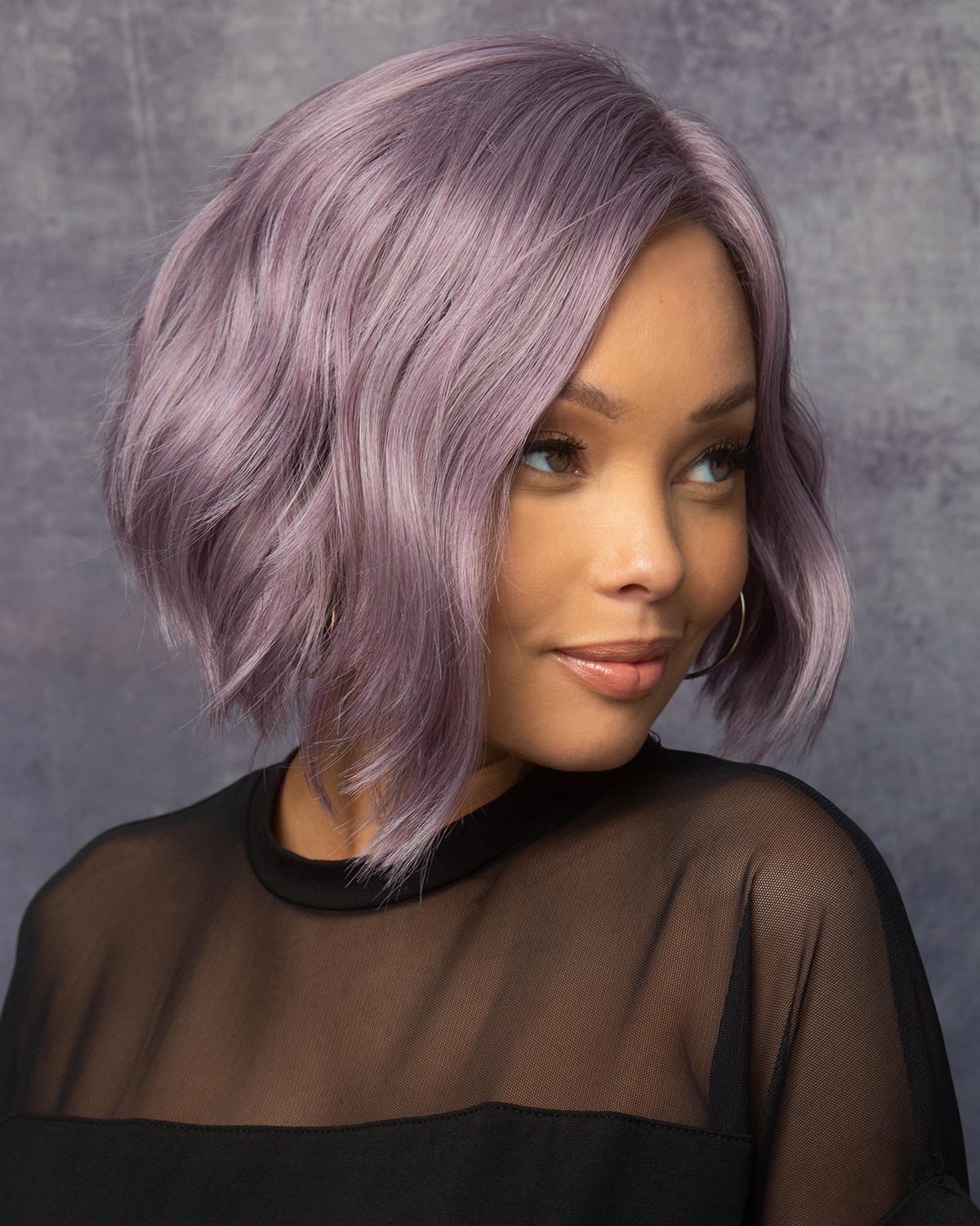 lilac bob wig
